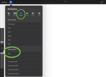 Saving a file from Procreate