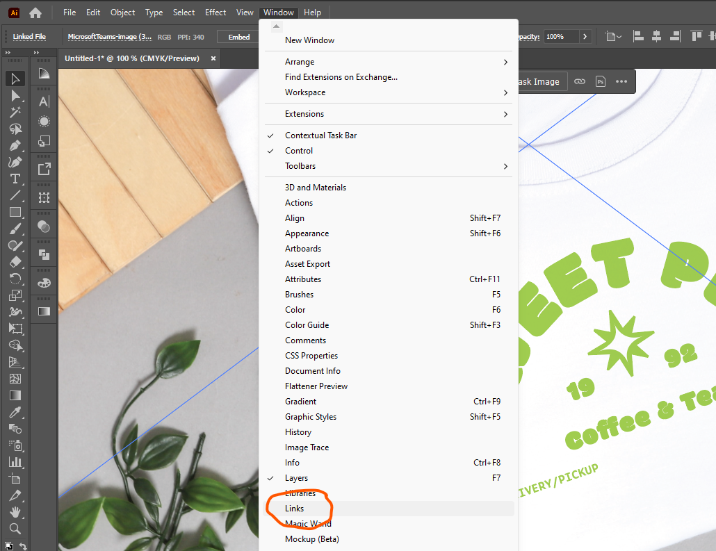 How to embed images in Adobe Illustrator